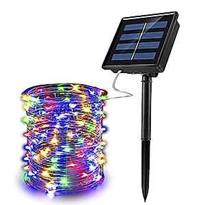 Outdoor String Lights Solar String Lights Garland Christmas Decorative 8 Modes Fairy Lights Copper Wire Lights for Outdoor Wedding Homes Party Garden ( Emitting Color : RGB , Wattage : 200LED )