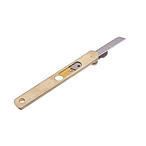 Driak Leather Incision Cutter Knife Copper Trimming Knife Leather Trimming DIY Cutter Tool with 1 Blade