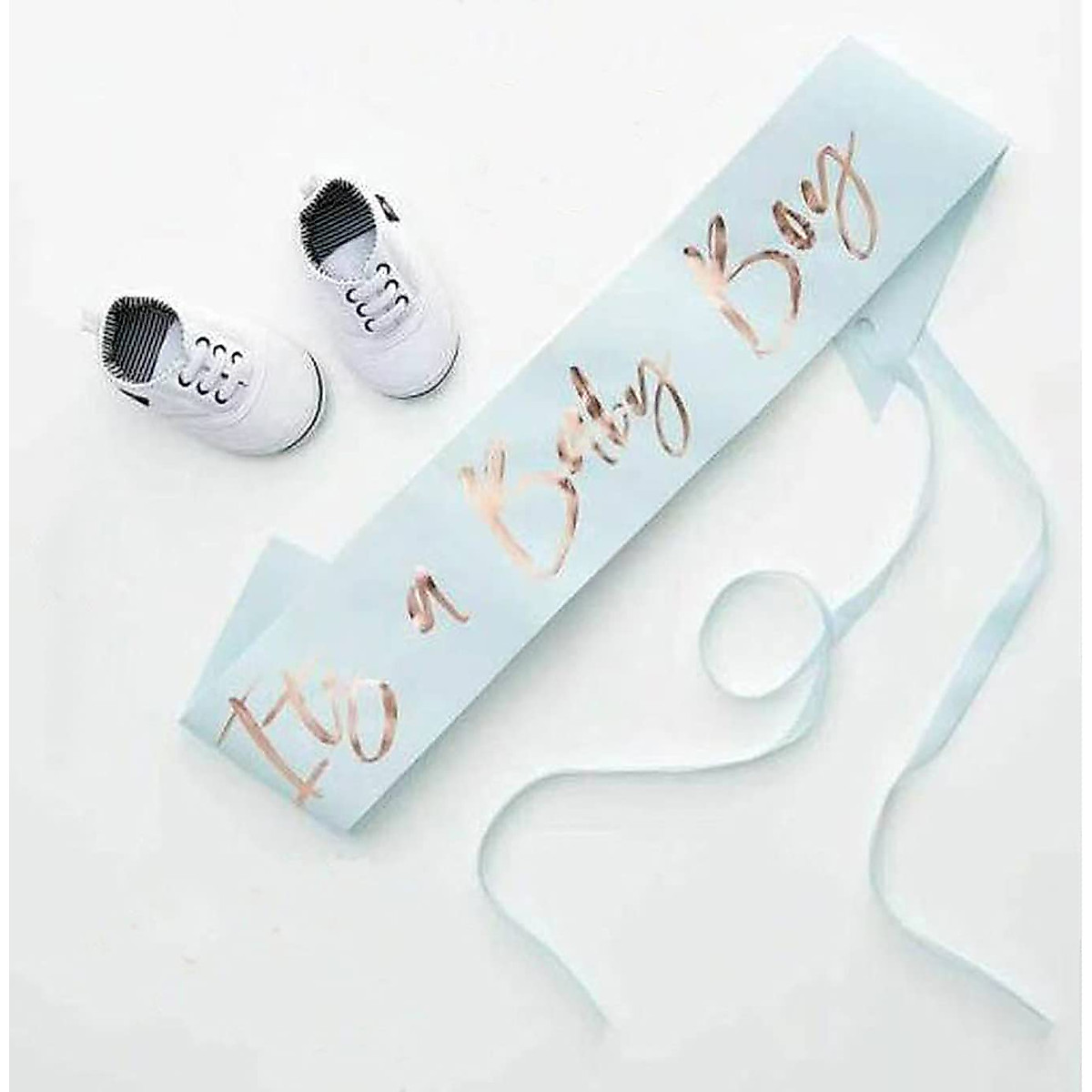 LINGAIXINYUE Baby Shower Decorations-'Its a Baby Boy' Blue Sash Baby Shower Party Decorations Gift for Newborn Baby