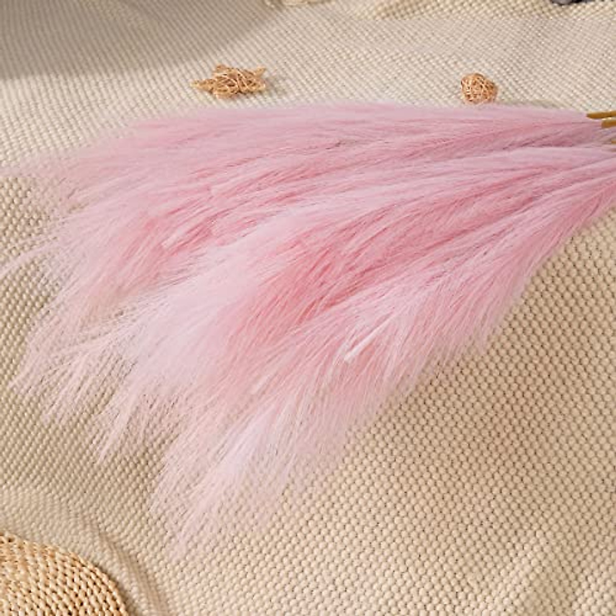 Alishomtll 8 Pcs Faux Pink Pampas Grass Decor Bulk,38'' Artificial Large Tall Fluffy Pompas Grass Floral for Floor Vase Fake Plants Boho Bouquet for Home Wall Fall Decor