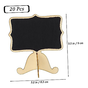 GRIRIW 20pcs Small Wooden Blackboard Desktop Office Decorations
