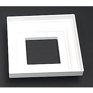 Plastic Black or White Deck Railing Column Post Base Trim Ring 3 x 3 Post Base fit Outside 3x3 Posts, railings, Decks, Signs or Columns. (1, White)