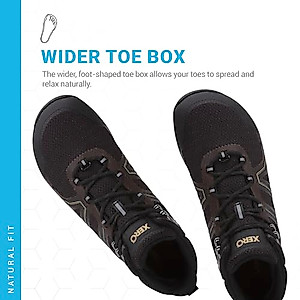 Xero Shoes Xcursion Fusion Men's Hiking Boots — As seen on Shark Tank, Zero Drop, Lightweight, Wide Toe Box, Waterproof Hiking Boots for Men — Bison, Size 10.5