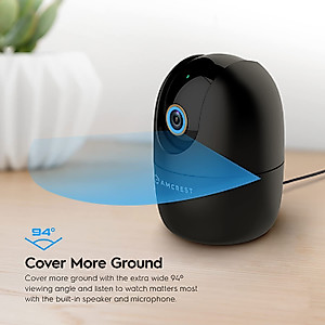 Amcrest 4MP WiFi Camera Indoor, Dog Camera, Sound & Baby Monitor, Human & Pet Detection, Motion-Tracking, w/ 2-Way Audio, Pan/Tilt Wireless IP Camera, Night Vision, Smart Home ASH41-B