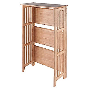 Winsome Wood Studio Shelving, Honey & Wood Mission Shelving, Natural