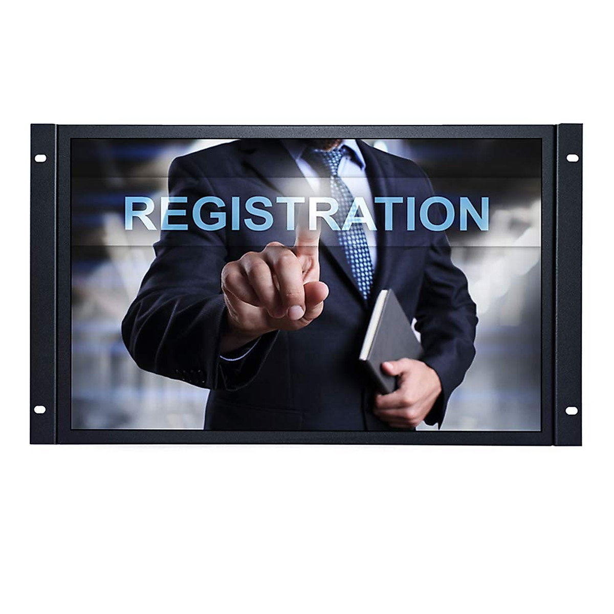 iChawk 19'' inch PC Monitor 1440x900 16:10 Widescreen HDMI-in USB Mteal Case Embedded Open Frame Wall-Mounted Industrial 4 Wires Resistive Touch LCD Screen Display with Built-in Speaker K190MT-592R