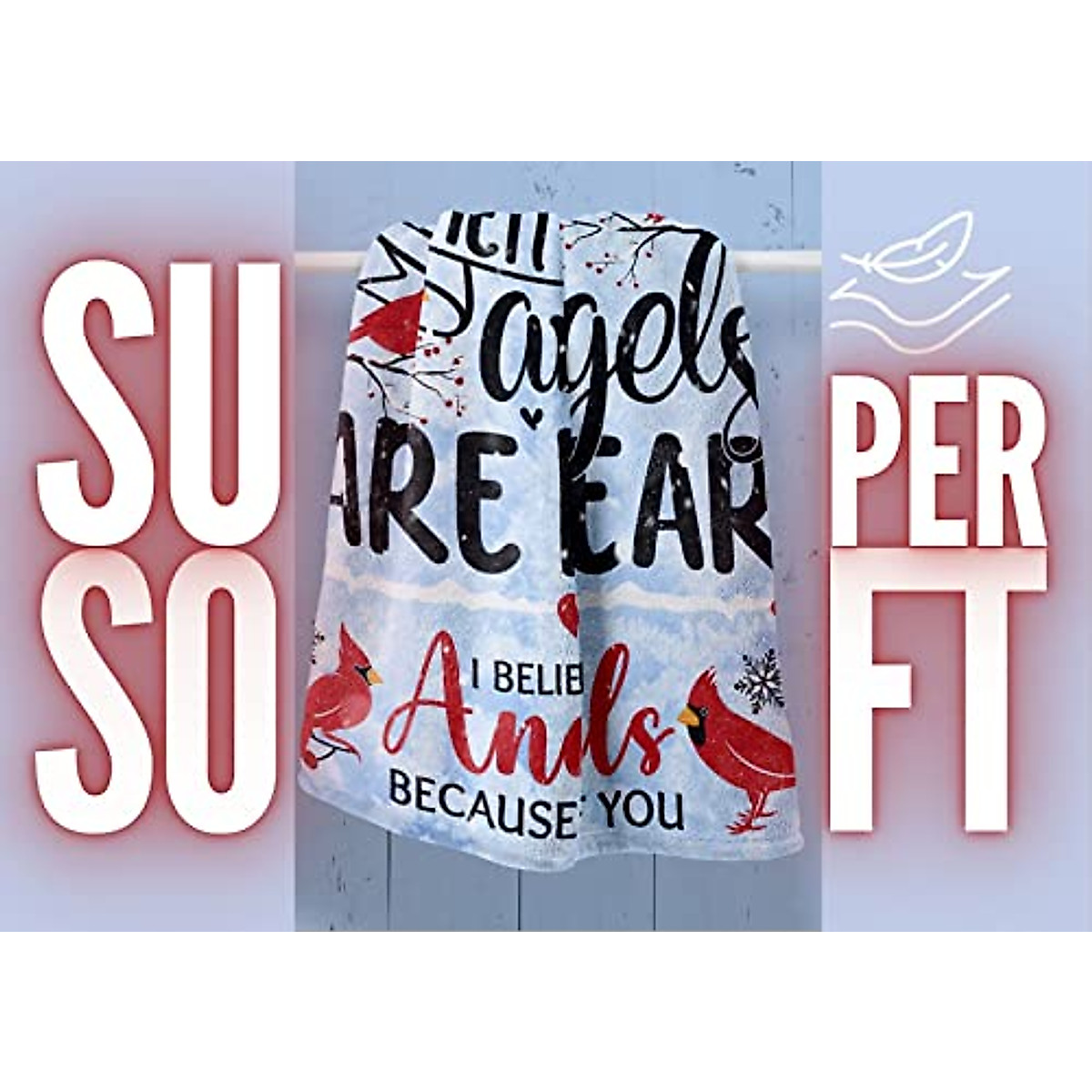 InnoBeta Cardinal Gift Throw (50"X 65") Memorial Gifts Flannel Blanket for Couch Bed Sofa Travelling Camping- Snow