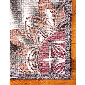 Unique Loom Outdoor Modern Collection Area Rug - Chicago (6&#039; 1&quot; x 9&#039; Rectangle, Brown/ Orange)