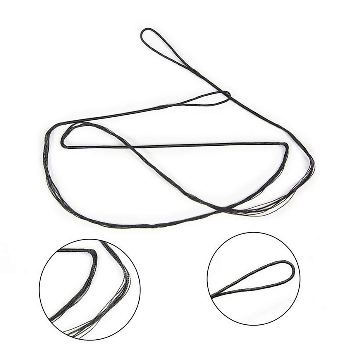 Guoshang Archery Bow String Replacement Recurve Bowstring Nylon Double Loop Bowstring for Traditional Recurve Bow or Longbow