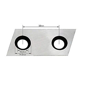 Jwn 2pcs Garden Shredder Chipper Blades Cutters with 4 Screws Nuts Kit 2 Hole Metal Garden Tools Set