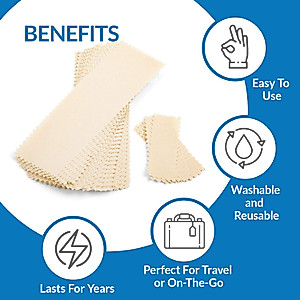 MOOM Waxing Hair Removal Strips for Men Polycotton, Specially Engineered for Maximum Hair Removal – Perfect for Back, Chest & Body Hair Wax (48 Count) 1 Pack