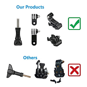 Haoyou Helmet Sticky Attachment Kit Compatible with Gopro Hero 12 11 10 9 8 7 Helmet Adhesive Mounts Extension Accessories（15 in 1）