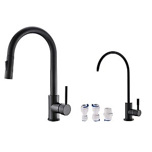Kitchen Faucet with Purifier Faucet Matte Black Color