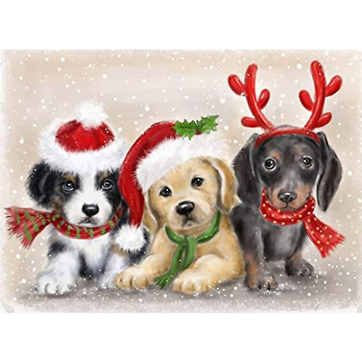 Christmas Diamond Painting Kits,Winter Diamond Art Kit for Adults,5D Paint with Diamond Full Drill for Parents-Children Interaction,Wall Décor