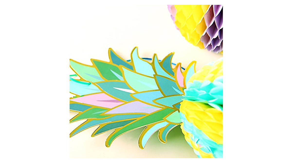 Tropical Pineapple Party Decorations - 3 Pack | Paper Jazz