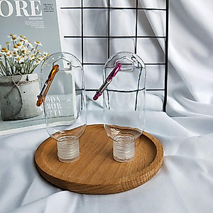 Refillable Travel Bottles Containers with-Clip - XMWangzi, with Filp or Nozzle, Empty Plastic Bottles, Filled with Cosmetic Oil Hand Sanitizer, Suitable for Home Office Outdoor (5 PCs)