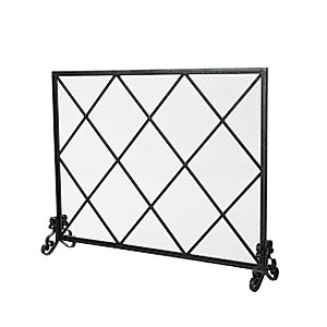 Christopher Knight Home Howell Single Panel Iron Fireplace Screen, Black