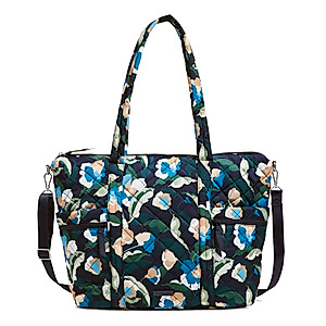 Vera Bradley Women's Performance Twill Large Multi-Strap Tote Bag, Immersed Blooms, One Size