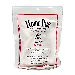 The Sausage Maker - North American Natural Hog Casings for Home Sausage Making, Make 25 lbs. of Standard Italian, Polish and Bratwurst at about ~1.5” Stuffed Diameter Links (1)
