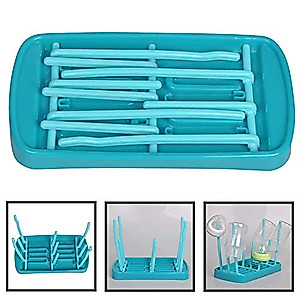 Bottle Dry Rack Baby Bottle Drain Drying Racks Blue Pink Baby Bottle Cleaning Dryer Drainer Storage Drying Rack (Hot Pink)