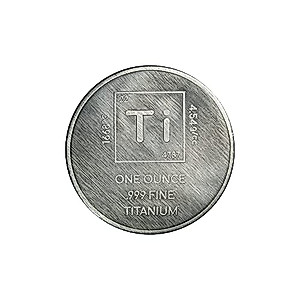 1 Troy Oz Titanium Round - .999 Pure Chemistry Element Design by Unique Metals