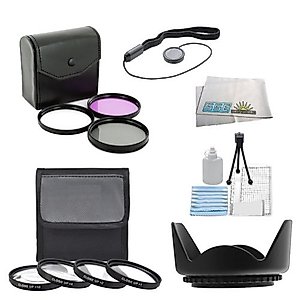 SSE 7PC 58mm Filter Set For the Canon EOS Rebel T6s T6i T6 T5i T5 T4i T3i T3 T2i T1i SL1 XS XSi 60D 70D 7D Digital SLR Cameras Which Have Any Of These (18-55mm, 55-250mm, 75-300mm III, 70-300mm IS USM, 24mm f2.8, 28mm f1.8, 50mm f1.4, 65mm f2.8, 85mm f1.8