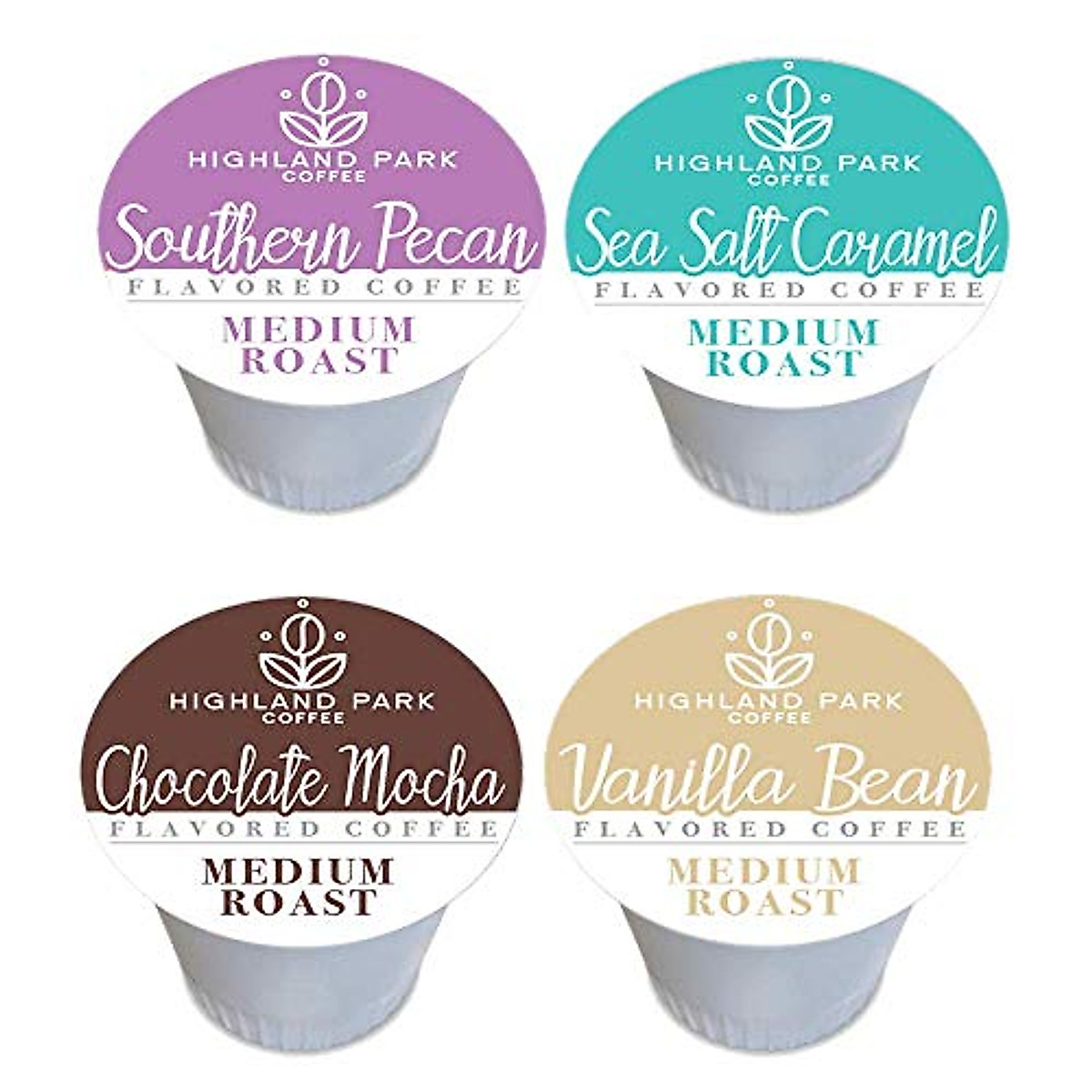 Highland Park Coffee Single Serve Coffee Pods Compatible with Keurig K Cup Brewers, Flavored, Variety, 80 Count