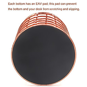 Superbpag Wire Metal Desktop Pencil Holder, Set of 2, Rose Gold