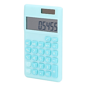 Candy Coloured Calculator with 8 Digit LCD Display, Large Keys Designed for Fast Response, Hand Held Pocket Calculator for Business, Office, Home, Basic Budget, School (Peacock Blue)