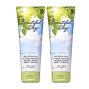 Bath and Body Works Beautiful Day Body Cream Ultimate Hydration Gift Set For Women 2 Pack 8 Oz. (Beautiful Day)