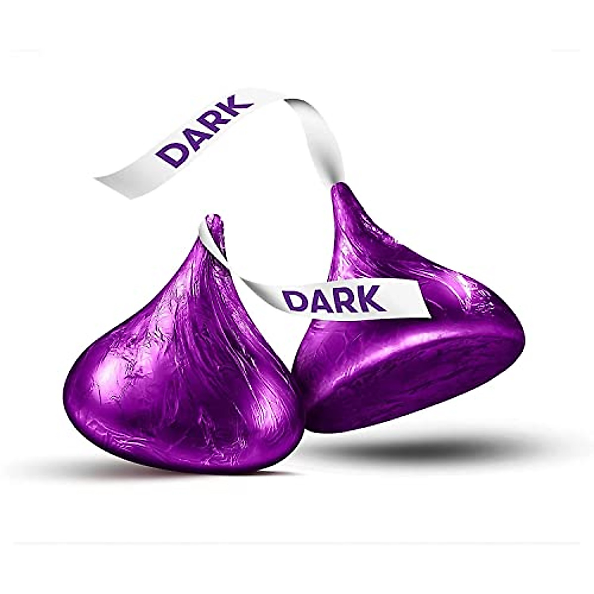 HERSHEY'S KISSES SPECIAL DARK Mildly Sweet Chocolate Candy, Individually Wrapped, Gluten Free, 4.5 oz, Bag