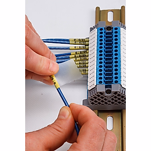 Brady Authentic (M21-1500-427) Self-Laminating Wire Wrap for Control and Electrical Panels, Datacom Cables, Black on White- For M210, M210-LAB, M211, BMP21-PLUS and BMP21-LAB Printers, 1.5" W 14' L