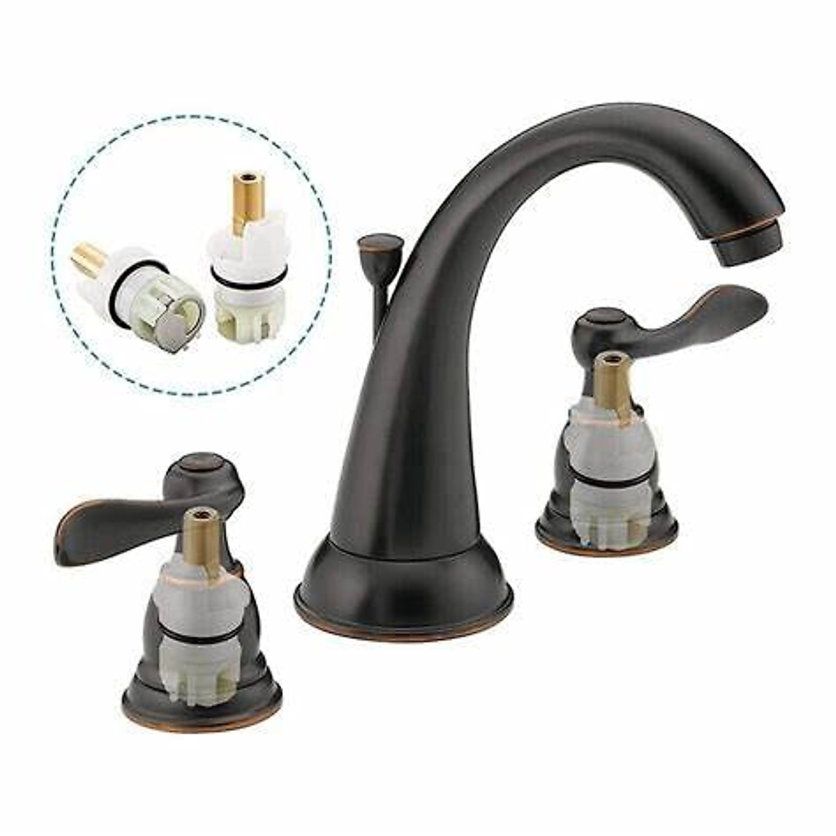 RP25513 Faucet Stem Assembly Replacement For Delta Faucet Cartridge Repair Kit,With RP4993 Seat And Spring,Fits Various two Handle Lavatory And Bathroom Faucet 2pk