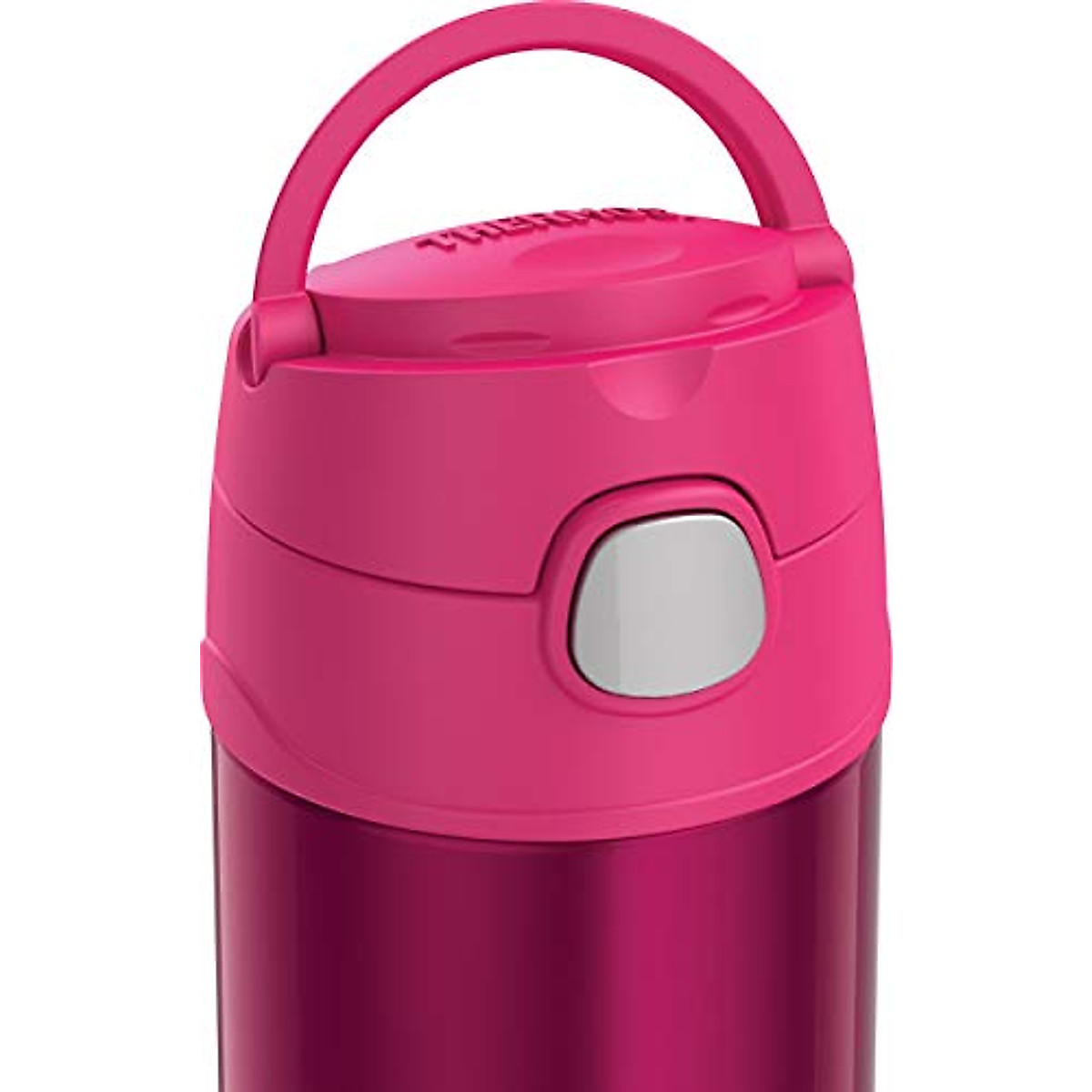 THERMOS FUNTAINER 12 Ounce Stainless Steel Vacuum Insulated Kids Straw Bottle, Pink and Thermos Replacement Straws