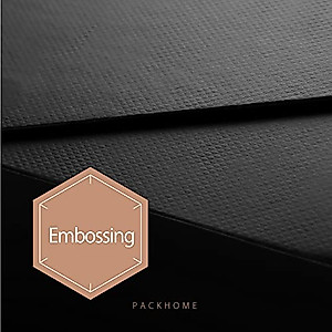 PACKHOME 5 Gift Boxes 9x6.5x3.8 Inches, Groomsman Boxes, Rectangle Collapsible Boxes with Magnetic Lids for Gift Packaging (Matte Black, Grain Texture)