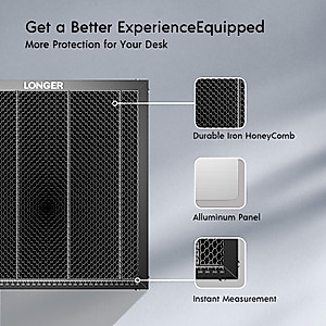 Longer Honeycomb Working Table, 15.7"x 15.7"x 0.86" Honeycomb Working Bed for CO2 or Diode Laser Engraver Cutting Machine, Fast Heat Dissipation with Aluminum Plate for Table-Protecting