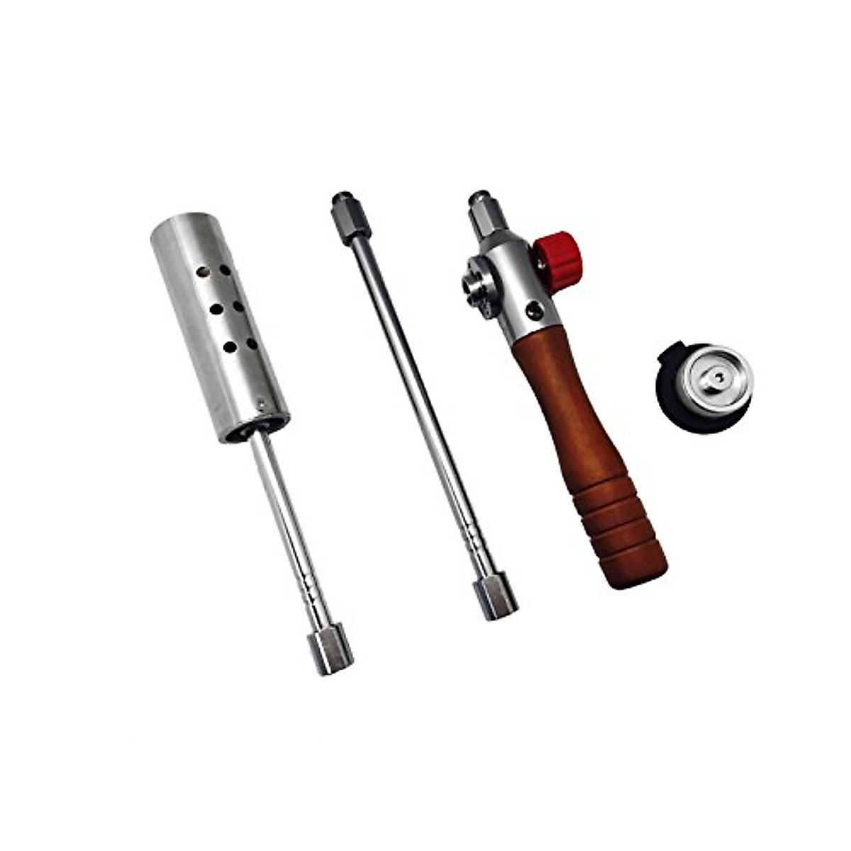 A-ONE Outdoor Garden Burner, Outdoor Blow Torch,Butane Torch with Canister Adapter, Torch with Wooden Handle, Long Handle Blow Torch, Jet Flame Torch for Garden Roof Road Lawn Cleaning