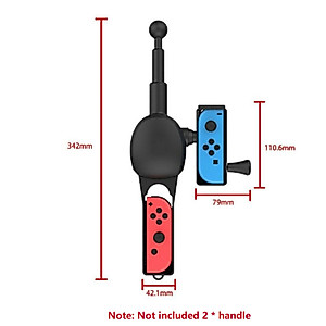 Rotary Fishing Rod Fishing Game Accessories Game Handle Grip Cover for NS Switch for Joy-Con Console Controller