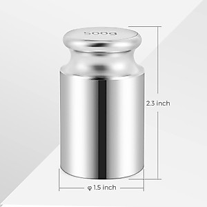 Bonvoisin500g Calibration Weight for Digital Scale, Class M1, Carbon Steel, Chrome Finish (500g)