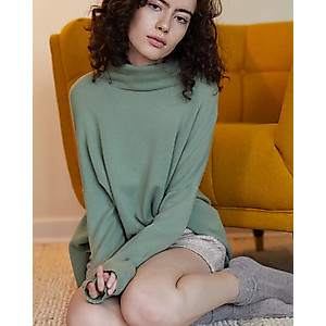 State Cashmere Unisex Ribbed Socks 100% Pure Cashmere Super Soft Bed Cuff Socks (Pale Charcoal, Small/US 6-11)