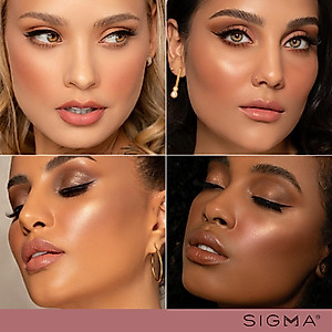 Sigma Beauty Travel Makeup Brush Set – Travel Makeup Brushes with Premium Fibers and Sleek, Durable Handles for Face & Eyes, Includes 7 Black Makeup Brushes and a Makeup Brush Cup