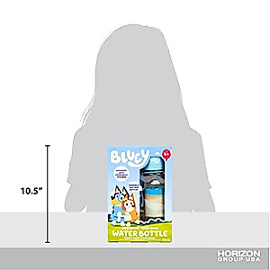 Bluey Decorate Your Own Water Bottle, Repositionable Stickers, Great For Bluey Birthday Parties, Summer Sports, and More, Reusable BPA-Free Water Bottle for Kids Ages 3, 4, 5, 6