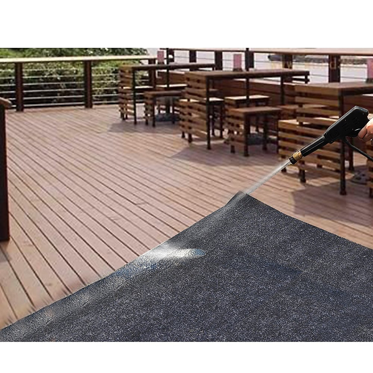 Under the Grill Mat for Gas,Electric Grill,Absorbent Grill Under Floor Mat,Protect Decks and Patios from Grease Splatter(Grill Mat 36inches x 72inches)