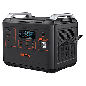 Kikmio Portable Power Station 2000W(Peak 4000W), 2000Wh Backup Battery LiFePO4 Fast Charge 1.5 hours 100%, Solar Generator with 6 110V AC Outlet for Outdoors Home CPAP Camping Travel Emergency