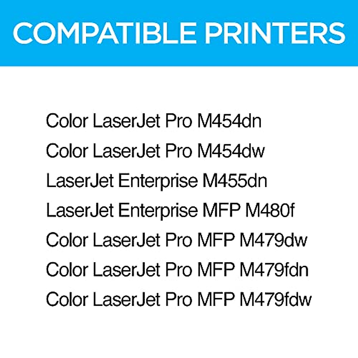 LD Products Compatible Toner Cartridge Replacement for HP 414A W2021A (Cyan) for use in Color Laserjet: M454dn, Pro M454dw, Pro MFP M479dw, Pro MFP M479fdn, Pro MFP M479fdw