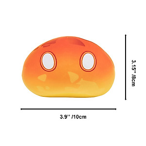 Zazzer Genshin Impact Plushies Set of 7 Cartoon Animal Slime Toys (3.9" Polyester, Machine Washable)