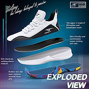 ASHION Boys Basketball Shoes Kids Non-Slip Sneakers Girls Outdoor Trainers (Little Kid/Big Kid), White 7 Big Kid