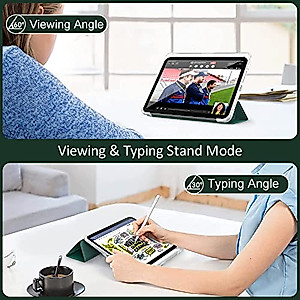 Hoidokly iPad Mini 6 Case 8.3 Inch 2021, iPad Mini 6th Generation Case Clear, Hard Back Cover Cases for 2021 iPad Mini 8.3" 6th Gen A2567 A2568 A2569 -Green