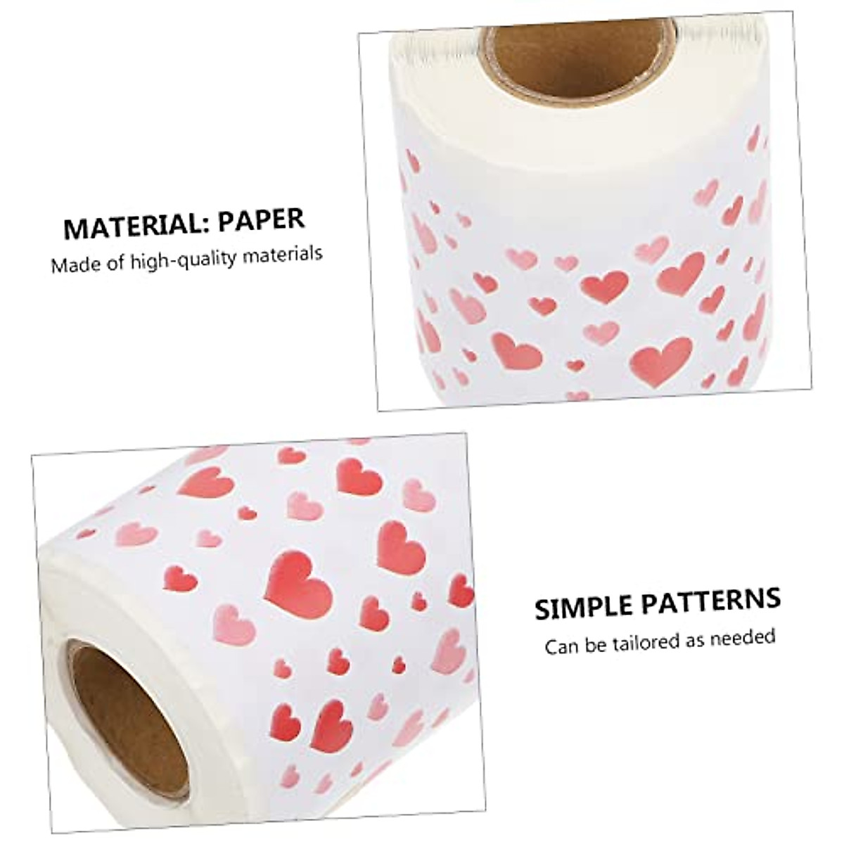 Garneck 4 Rolls Love Stickers Bulletin Border Sticker Chalkboard Trim Welcome Back to School Supplies Label Stickers Heart-Shaped Blackboard Sticker Bohemia Paper Window Stickers