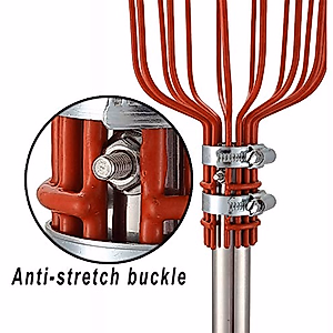 FLY HAWK Fruit Picker Tool, a 8-Foot-Long Fruit Picker Equipped with Optional Splicing of Lightweight Stainless Steel to Pick Apples, Oranges and Fruit Trees (8 Foot)